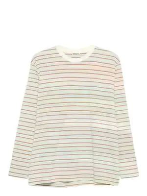 Auralee Striped Long-sleeve T-shirt - Neutrals