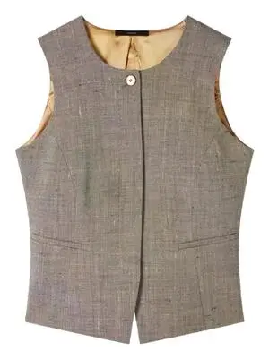 Paul Smith Sleeveless Buttoned Top - Brown