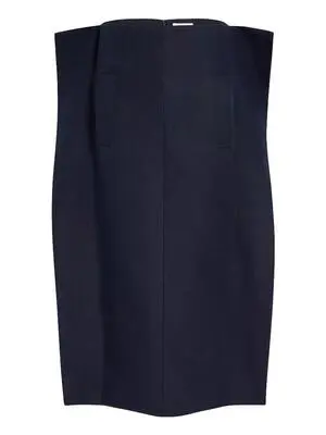 Khaite KHAITE Sculptural Linen Maxi Skirt Blue