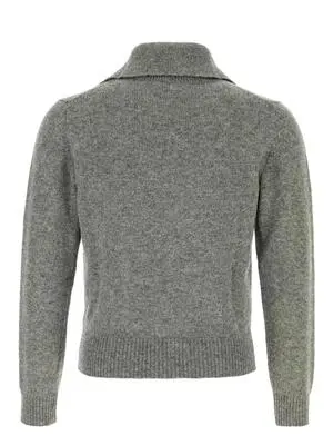 JIL SANDER Mélange-effect Zip-up Cardigan - Grey