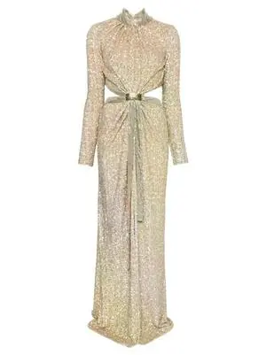 Rabanne Sequin Embellished Maxi Dress - Gold
