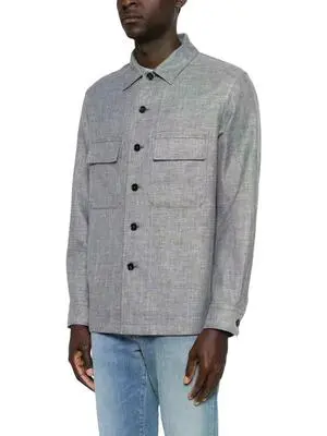 Zegna Chest-pocket Shirt - Blue