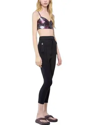 Rabanne Zip Pocket Capri Trousers - Black