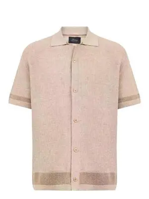 Brioni Striped Knitted Shirt - Neutrals