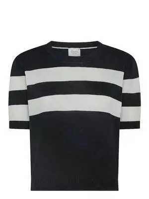 CRUNA Striped Round Neck T-shirt - Blue