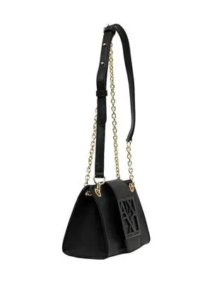 Armani Exchange Crossbody Bag With Chain Strap - Black