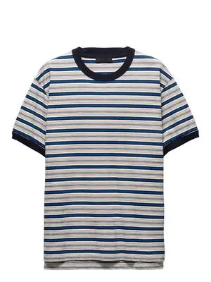 Prada Cotton Stripe T-shirt - Neutral