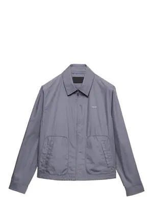 Prada Technical Cotton Zip-up Blouson Jacket - Grey