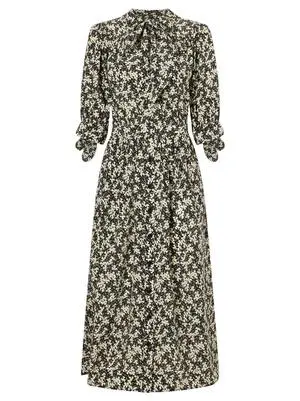 Maison Mayle Lala Floral Silk-crepe Midi Dress - Multi