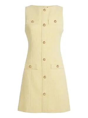 Maje Tweed Mini Dress - Yellow