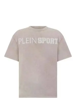 PLEIN SPORT Logo-print Short-sleeved T-shirt - Neutrals