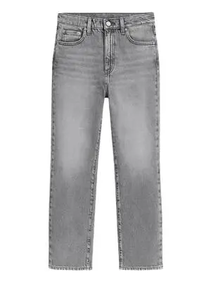 THE FRANKIE SHOP Cotton Straight Leg Jeans - Grey