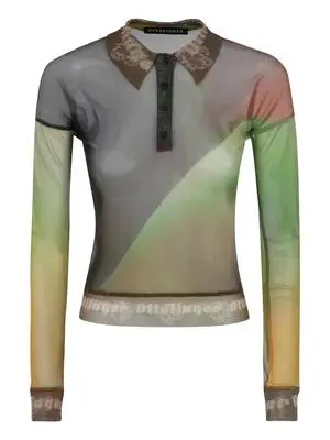 Ottolinger Mesh Panel Polo Shirt - Multicolour