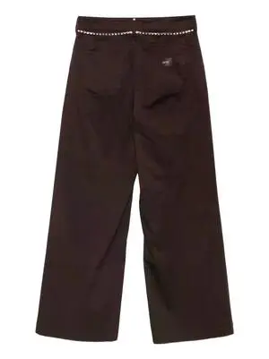 Liu Jo LIU JO Cropped Trousers With Belt Detail Brown