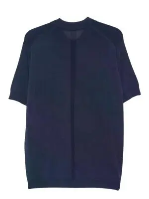 LOW BRAND Buttoned Polo - Blue