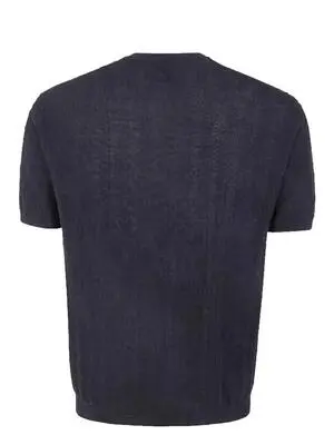 Emporio Armani Ribbed-textured T-shirt - Grey