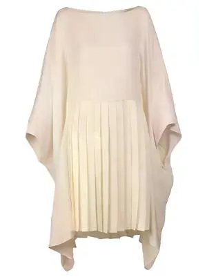 Valentino Garavani Pleated Asymmetric Dress - Neutrals