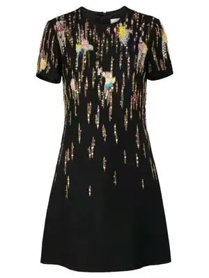 Valentino Garavani Sequin-embellished Mini Dress - Black