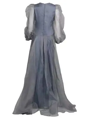 Valentino Garavani Puff-sleeve Maxi Dress - Blue