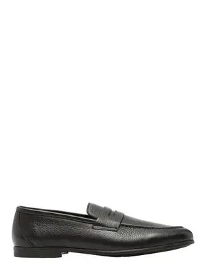 Canali Penny Leather Loafers - Brown