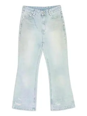 MADFRENZY Distressed Bootcut Jeans - Blue