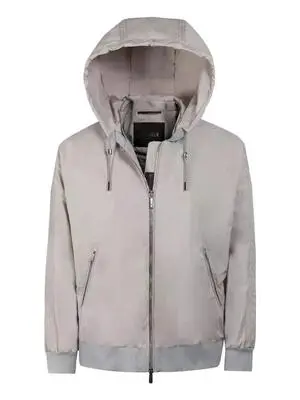 MOORER Ghenda Hooded Ribbed Jacket - Neutrals