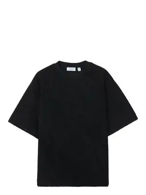 Off-White Logo-pattern Terrycloth T-shirt Black