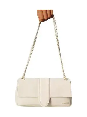 Jacquemus Jacquemus Le Bambino Chaîne Leather Shoulder Bag Neutrals