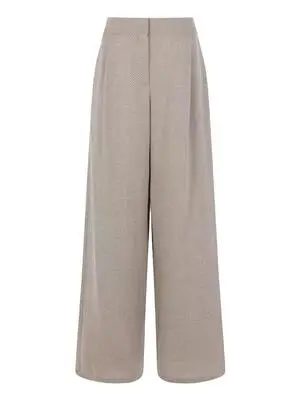 Dusan Herringbone-pattern Trousers - Neutrals