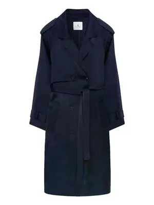 ANINE BING Ricki Maxi Trench Coat - Blue