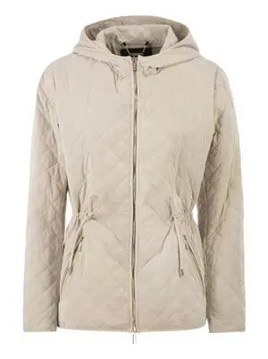 MOORER Hooded Quilted Jacket - Neutrals