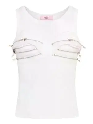 Martine Rose Zip Detail Tank Top - White