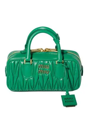 Miu Miu Miu Miu Arcadie Matelassé Nappa Leather Bag Mango