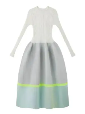 CFCL Ribbed Panelled Dress - Grey