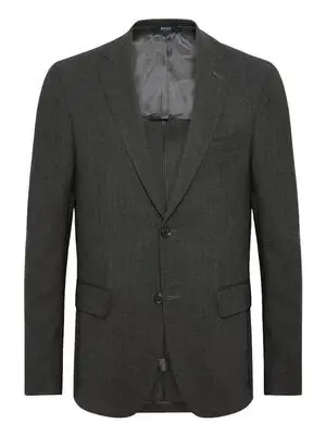 Boggi Milano Flap-pocket Wool Blazer - Grey