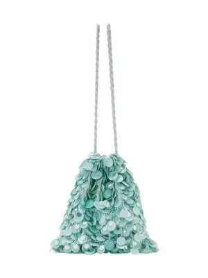 LIZZIE FORTUNATO Gala Sequined Mother Of Pearl Bag - Blue