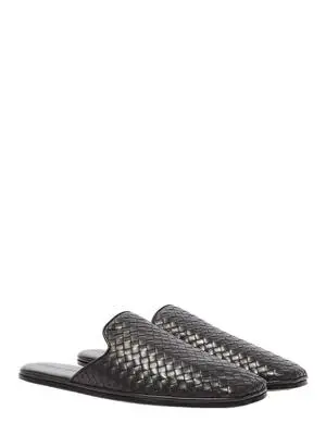 BOTTEGA VENETA Palazzo Intrecciato Leather Mules