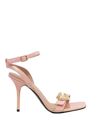 Moschino Heart Buckle Strap Sandals - Pink