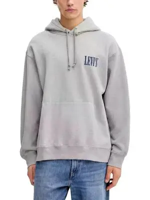 LEVI'S Logo Embroidery Hoodie - Grey