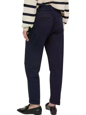 BENETTON Drawstring Pleated Trousers - Blue