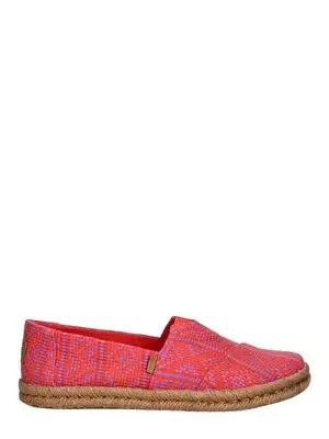 Toms Braided Trim Flat Espadrilles - Red