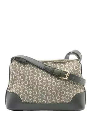 Celine 2000s Macadam Shoulder Bag - Green