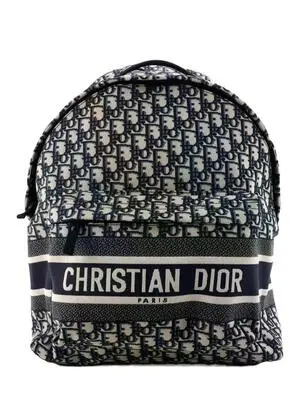 Dior Travel Oblique Canvas Medium Backpack - Blue