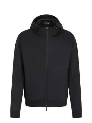Herno Hooded Zip Jacket - Black
