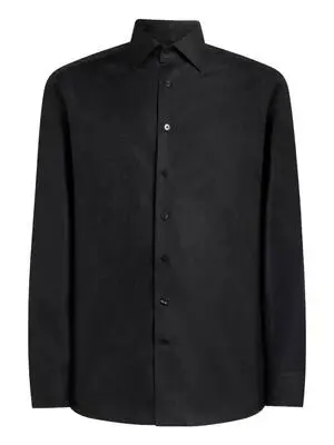 Etro Jacquard-motif Cotton Shirt - Black