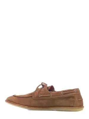 Officine Creative Suede Boat Shoes - Brown