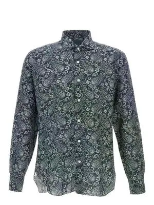 BARBA NAPOLI Paisley Buttoned Shirt - Blue