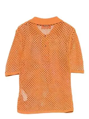 ICEBERG Iceberg Open Knit Polo Shirt