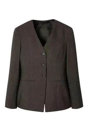 Paul Smith Buttoned Wool Blazer - Brown