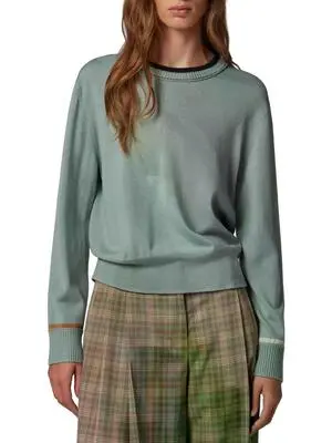 Paul Smith Contrast Trim Crew Neck Sweater - Green